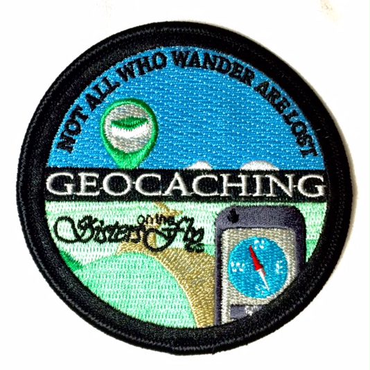 GEOCACHING Patch - Sisters on the Fly